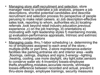 Retail store administration | PPT