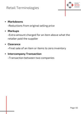Retail terminologies | PDF