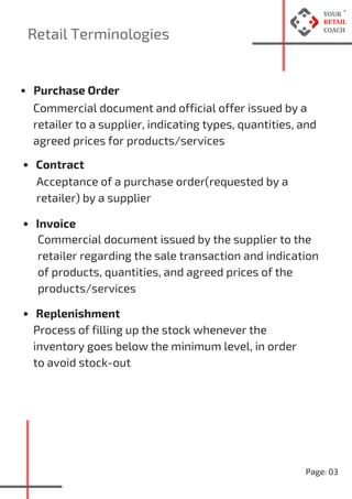 Retail terminologies | PDF