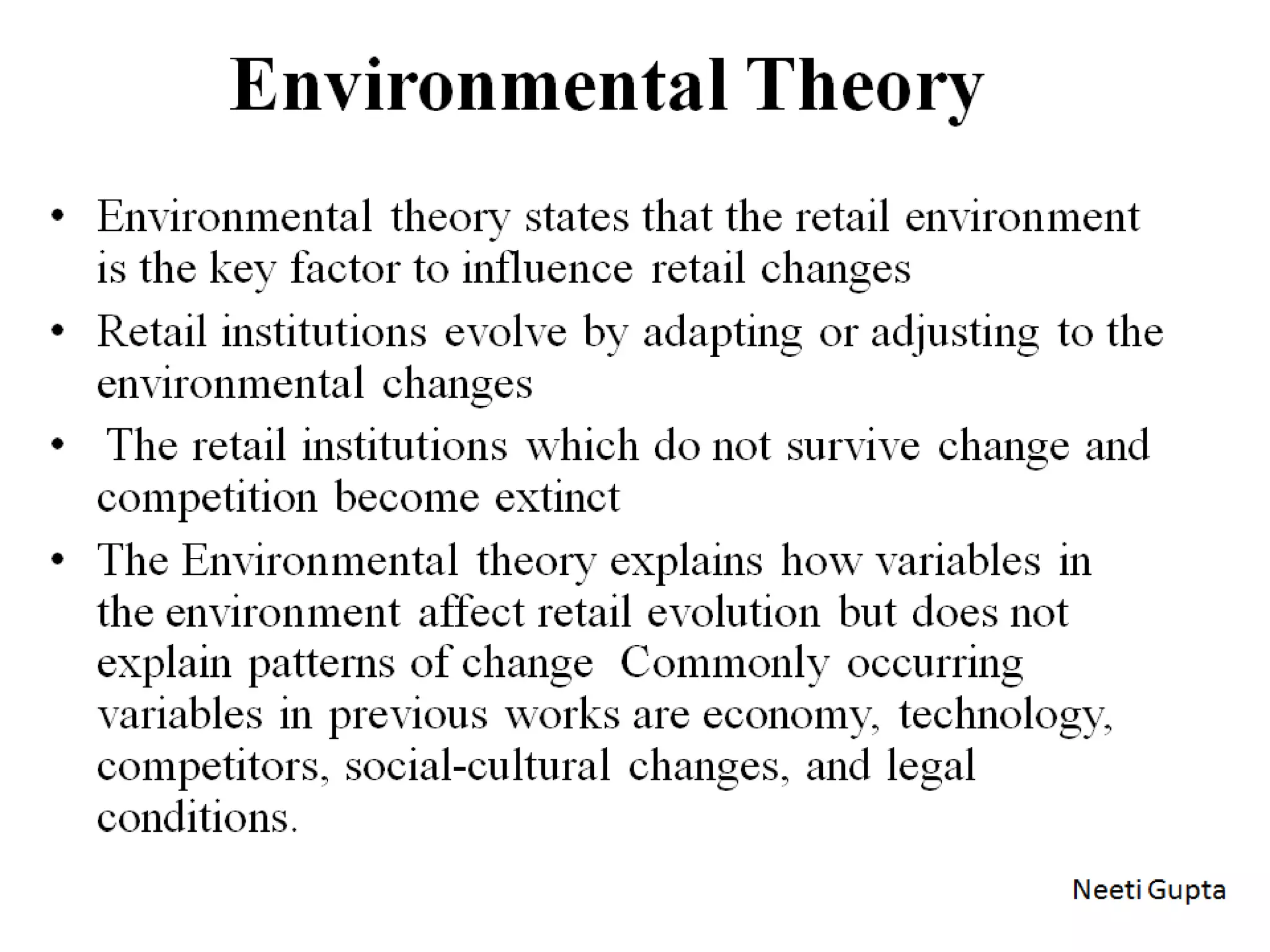 Theories of Retail Evolution | PPTX