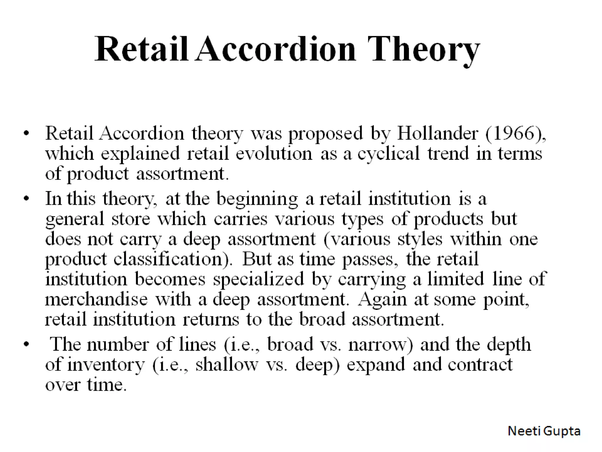 Theories of Retail Evolution | PPTX