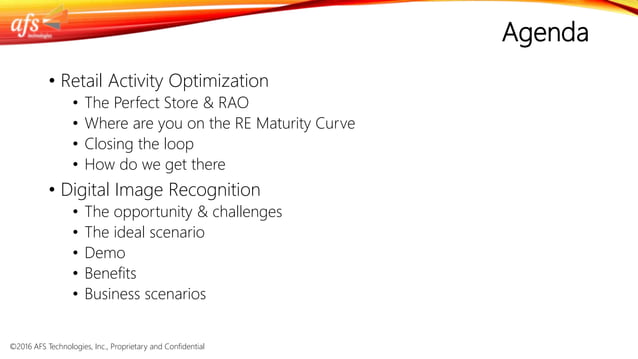 Retail Activity Optimization & Digital Image Recognition | PPT