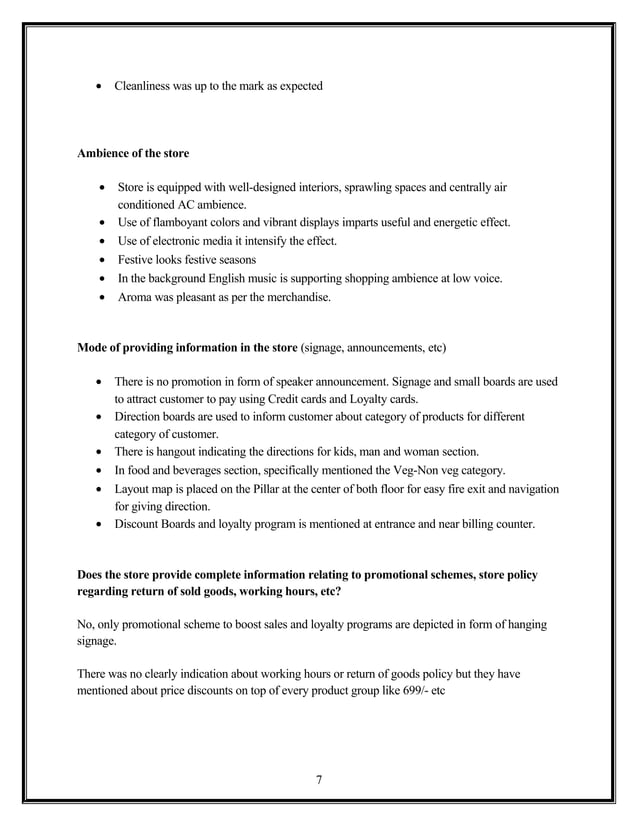 Retail assignment final | DOC | Malls & Shopping Centers | Attractions