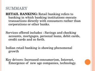 RETAIL BANKING | PPT
