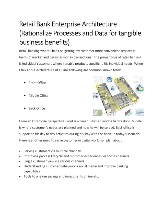 Retail banking enterprise architecture –bank’s investment in formation ...