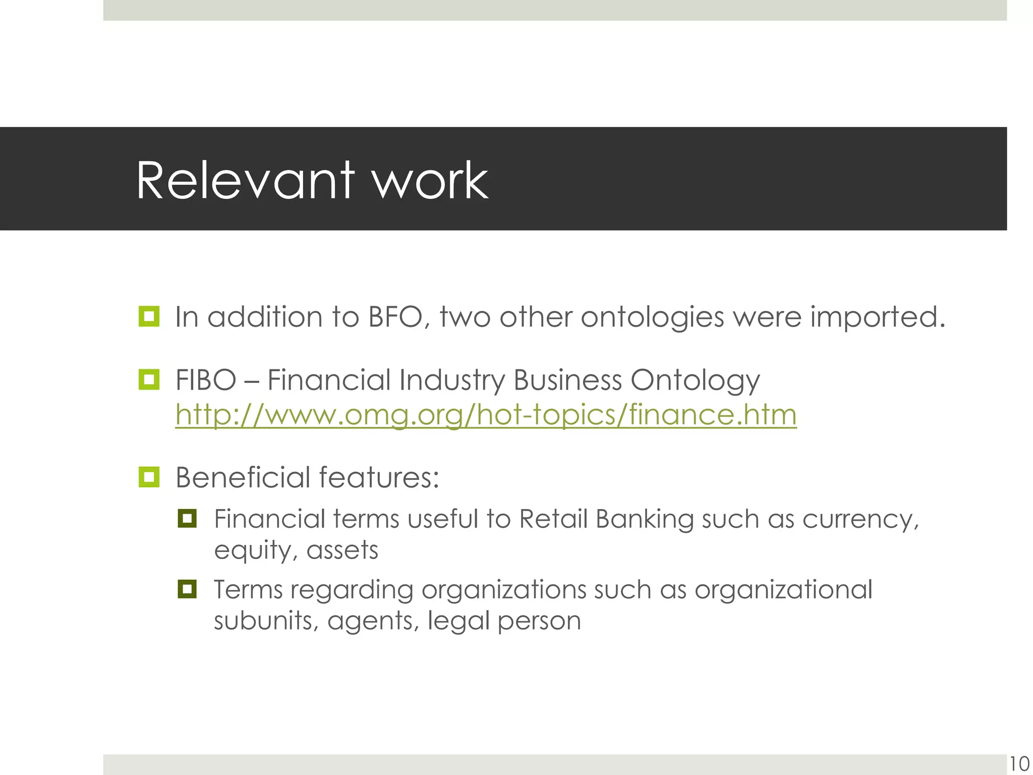 Retail Banking - an ontological example by Lauren Madar | PDF