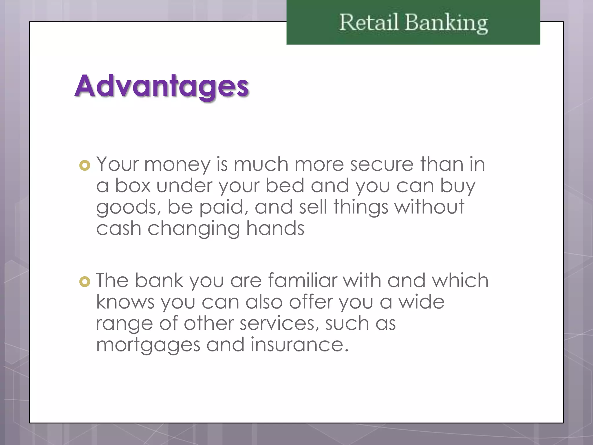 Retail banking ppt | PPTX