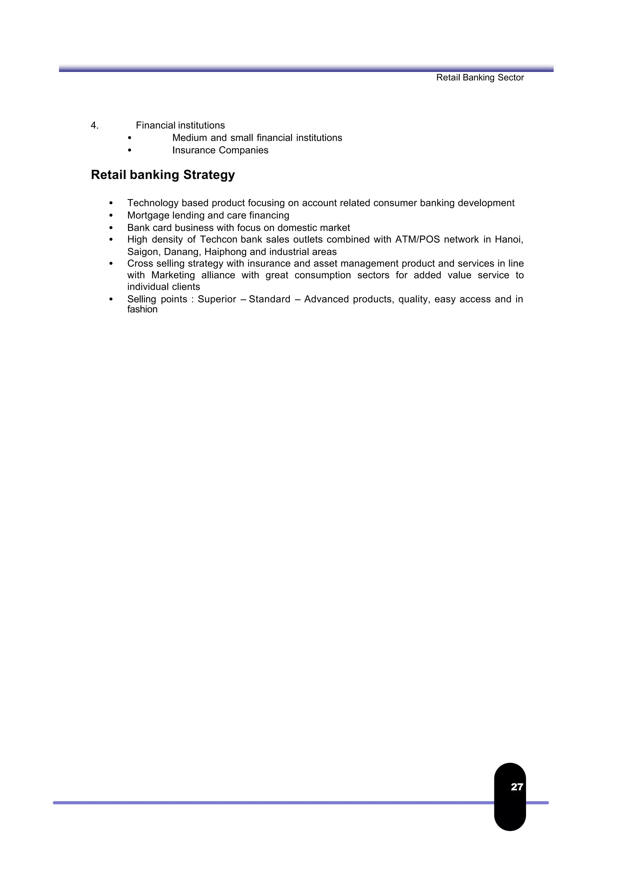 Retail Banking Strategy | PDF