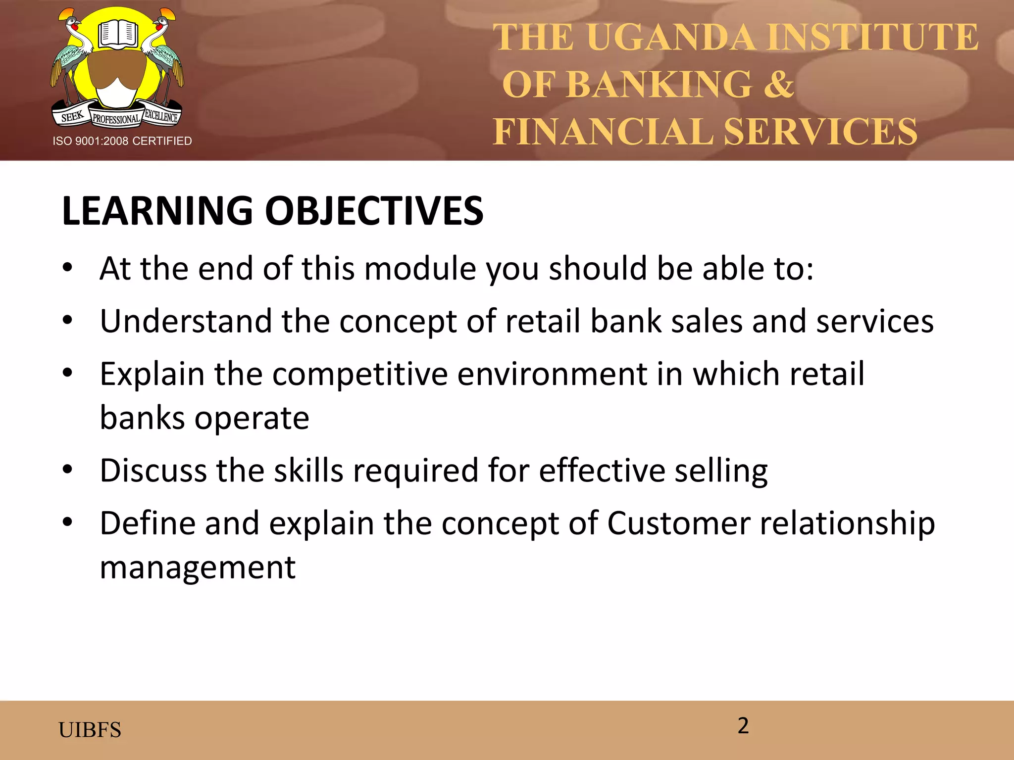 Retail bank sales and services unit1 | PPTX | Business Banking ...