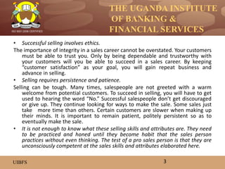 Retail bank sales and services unit4 | PPTX