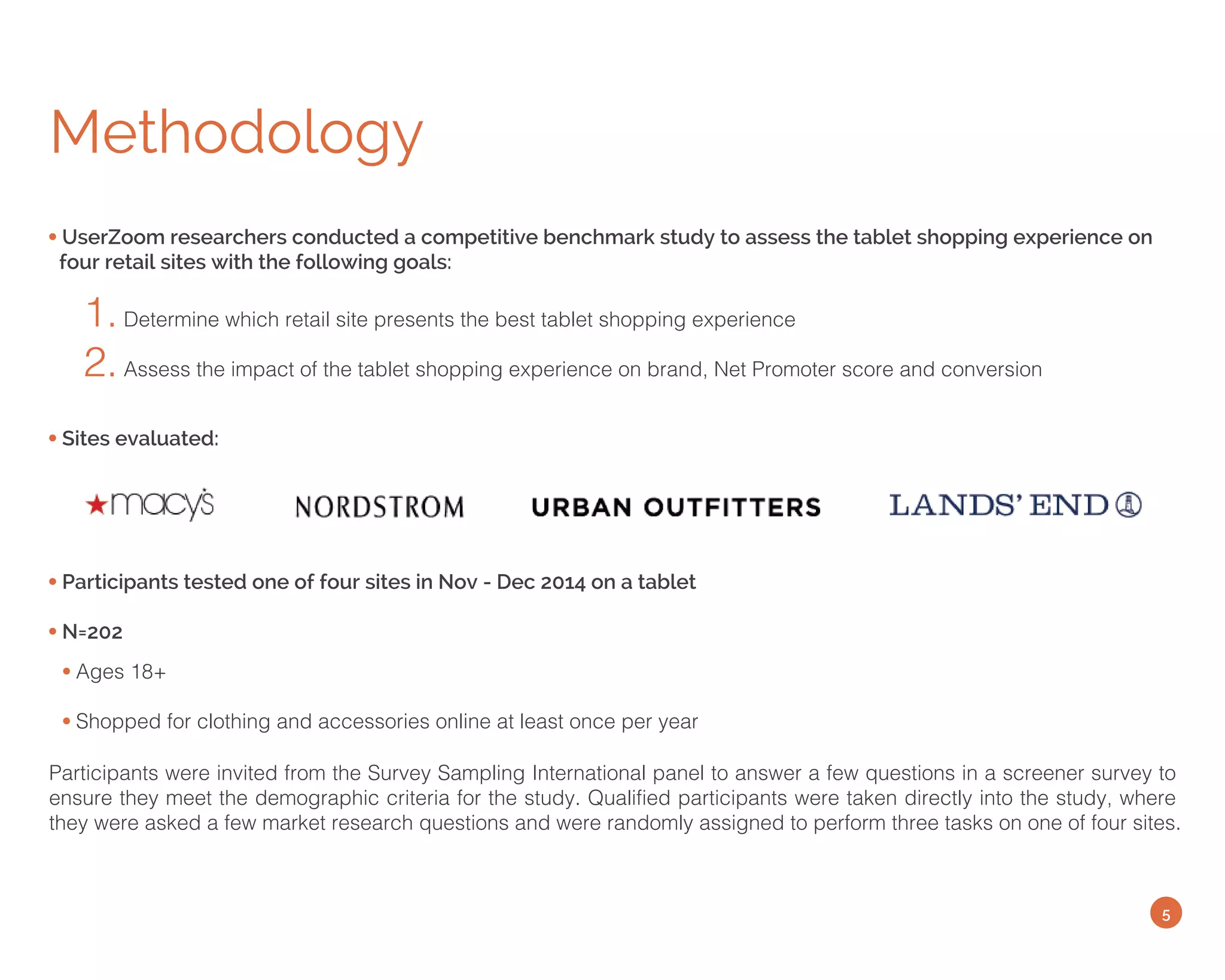 Quick Look - Retail Benchmark Report | UserZoom | PDF