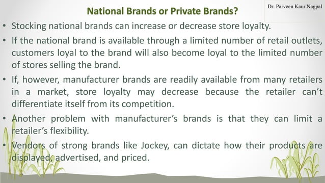Retail Brand Alternatives | PPT