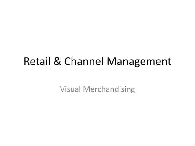 Retail & channel management | PPTX