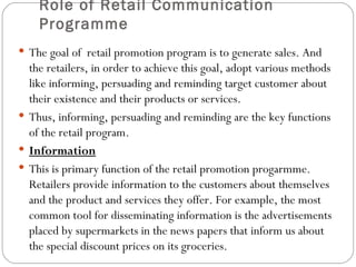 Retail communication mix | PPT