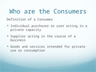 Retail Consumer Protection in marketing mangement | PPT