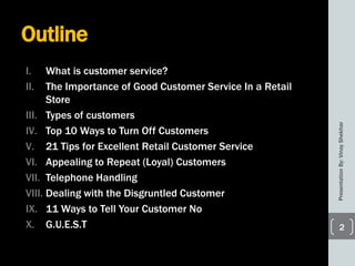 Retail Etiquette Customer Service