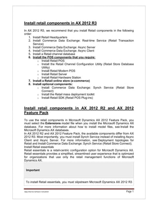 Dynamics Ax Retail Installation Vijay Sharma | PDF