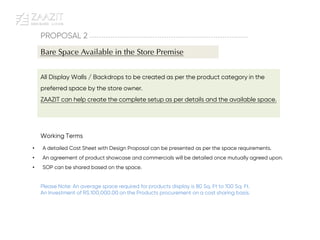 Retail display proposal zaazit | PPT