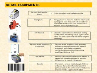 Retail equipments | PPTX