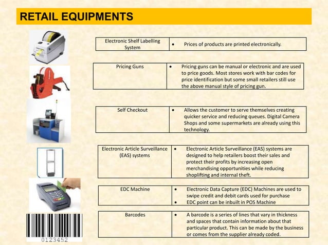 Retail equipments | PPT