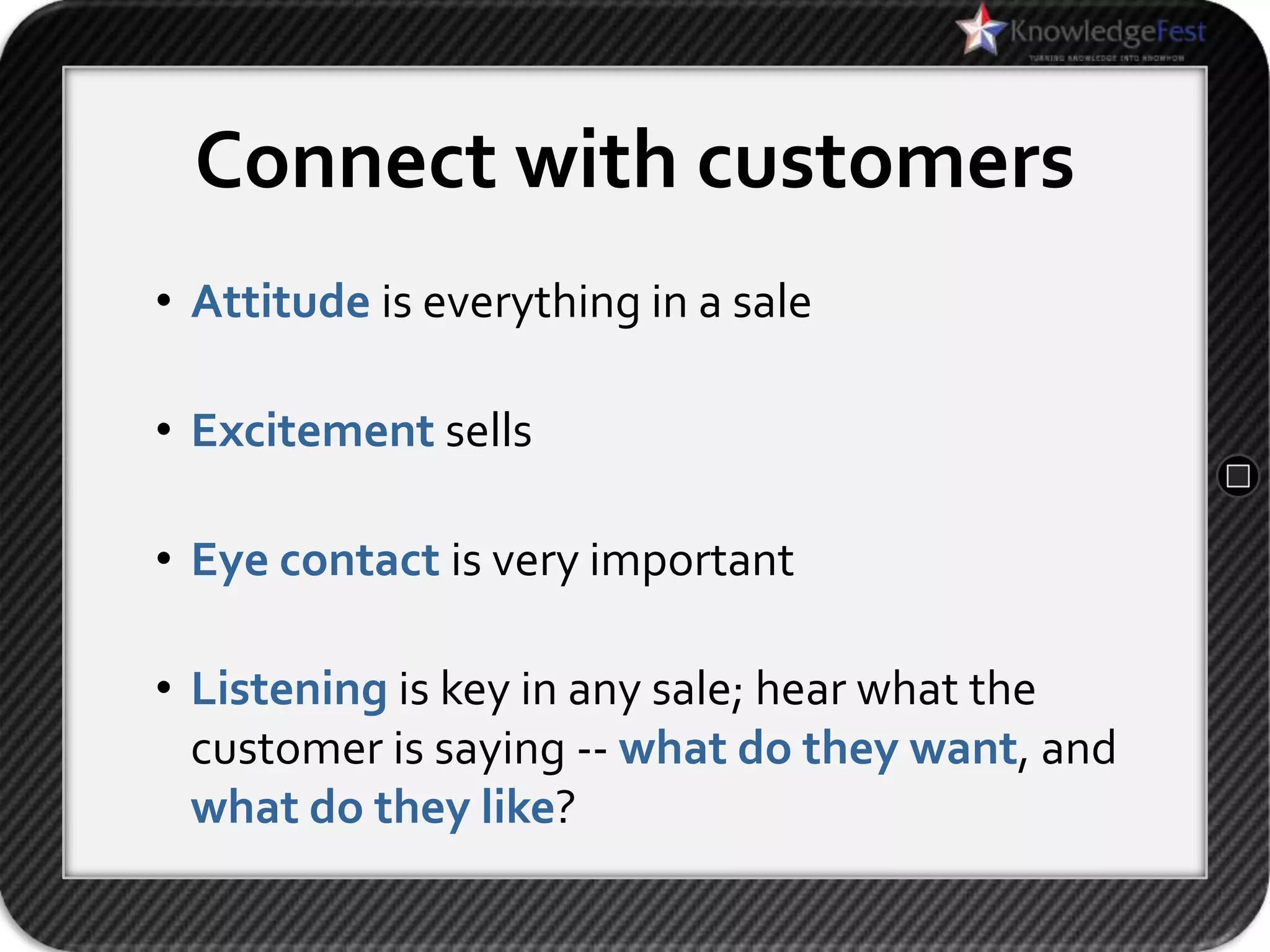 Retail essentials the three key elements of the sales process | PPT
