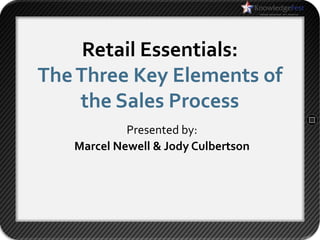Retail essentials the three key elements of the sales process | PPT