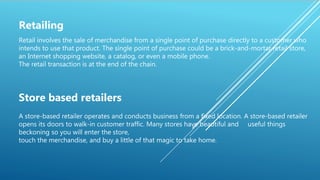 Food oriented store based retail | PPTX | Retail Industry | Industries