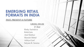 Emerging Retail formats in India | PPTX