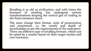 Retail formats part 2 | PPT