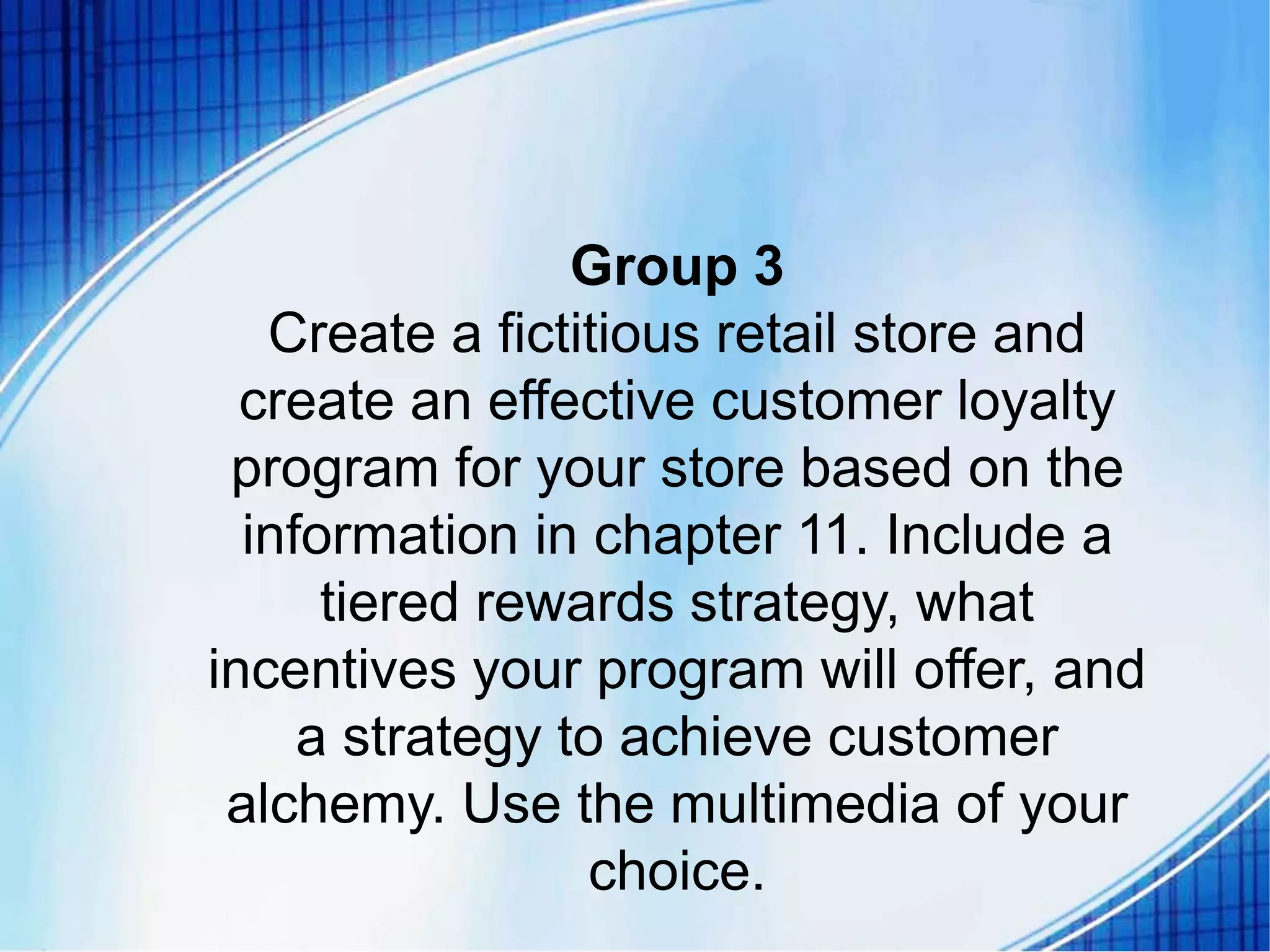 Retail groups assignments(from group 5) | PPT