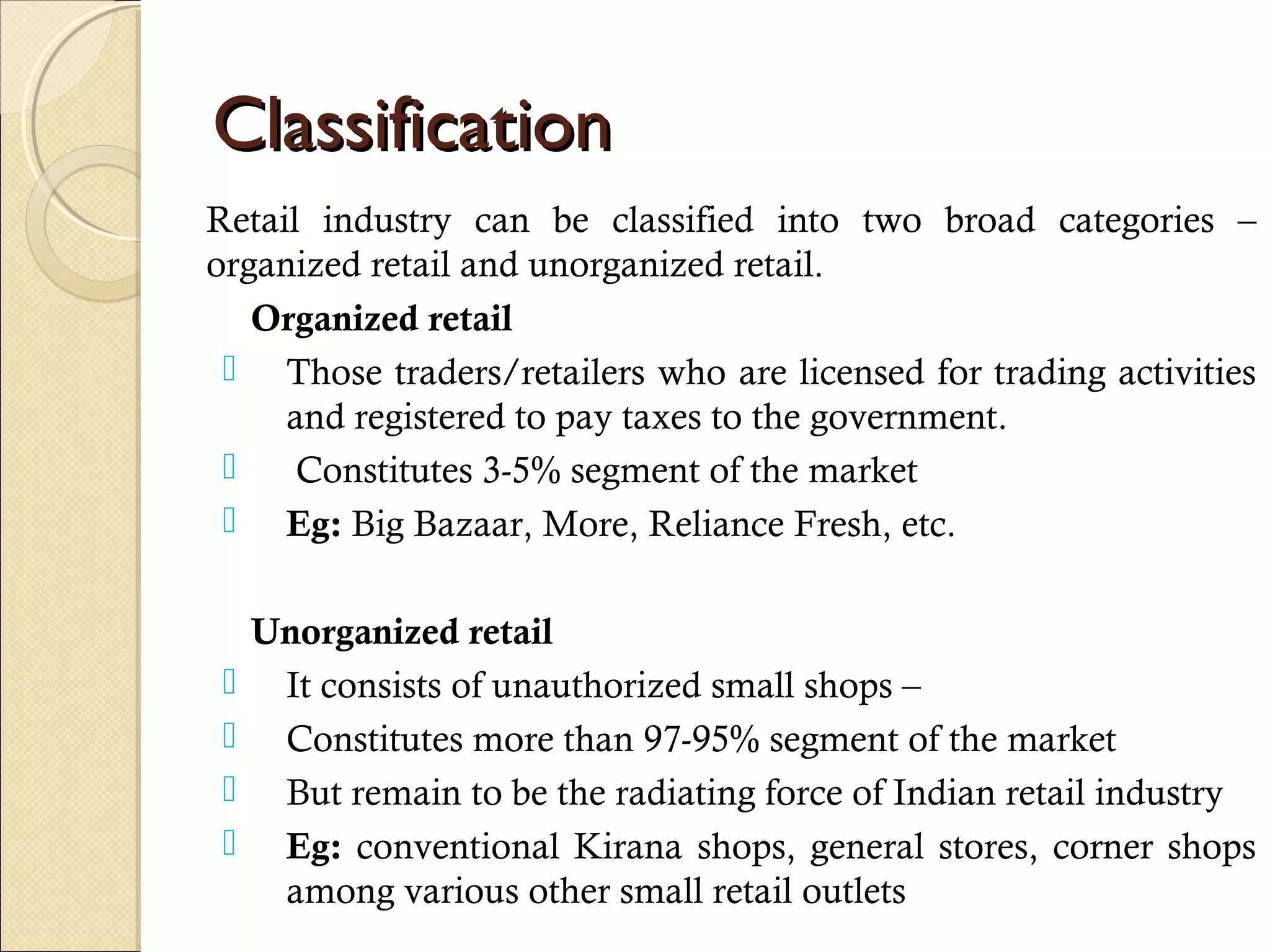 Retail industry analysis | PPT