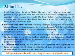Retail industry email address | PPTX