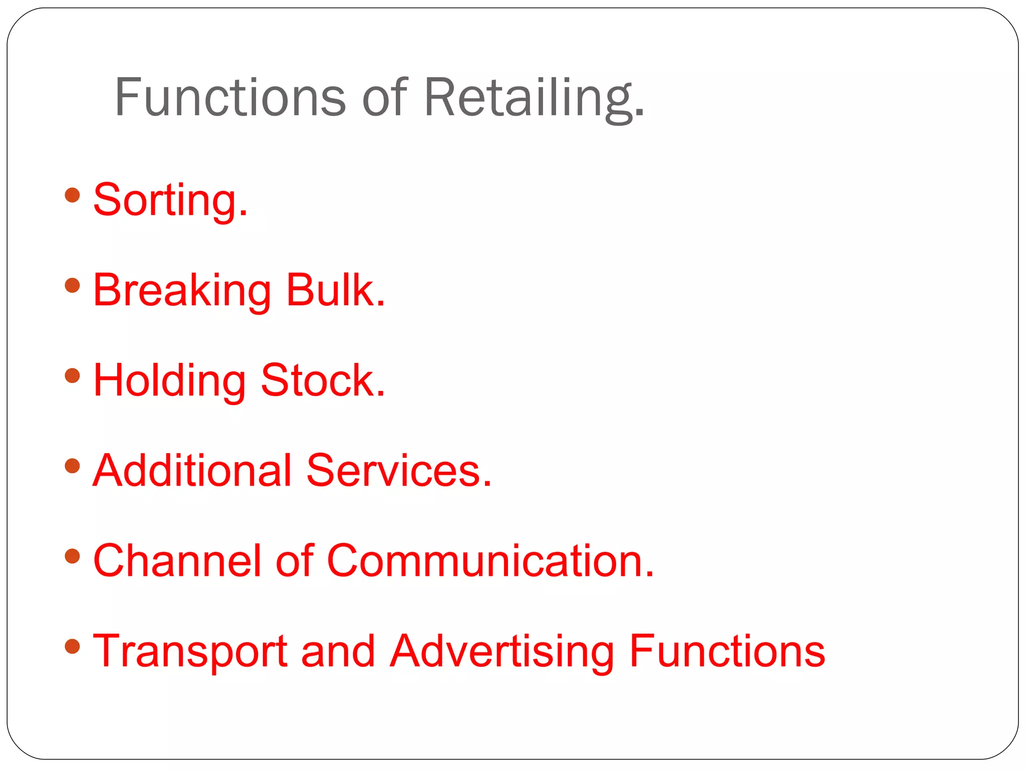 Retailing | PPT