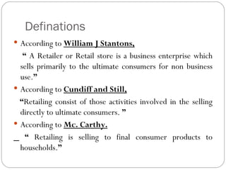 Retailing | PPT | Retail Industry | Industries