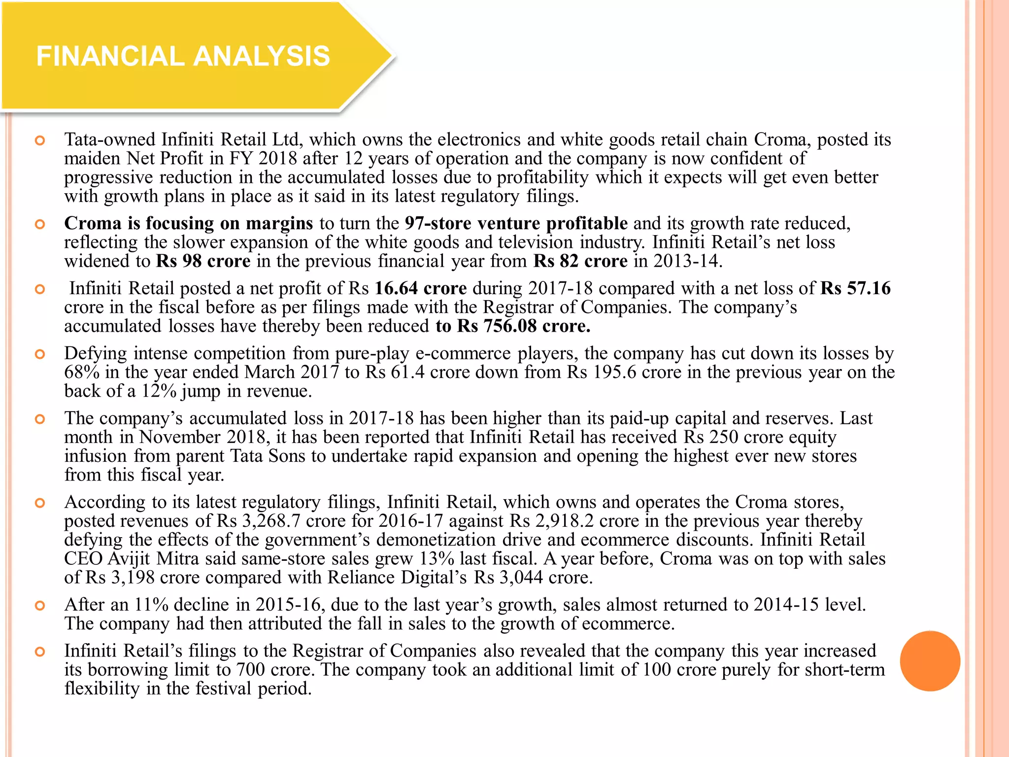 Croma- Retail Company Analysis | PDF