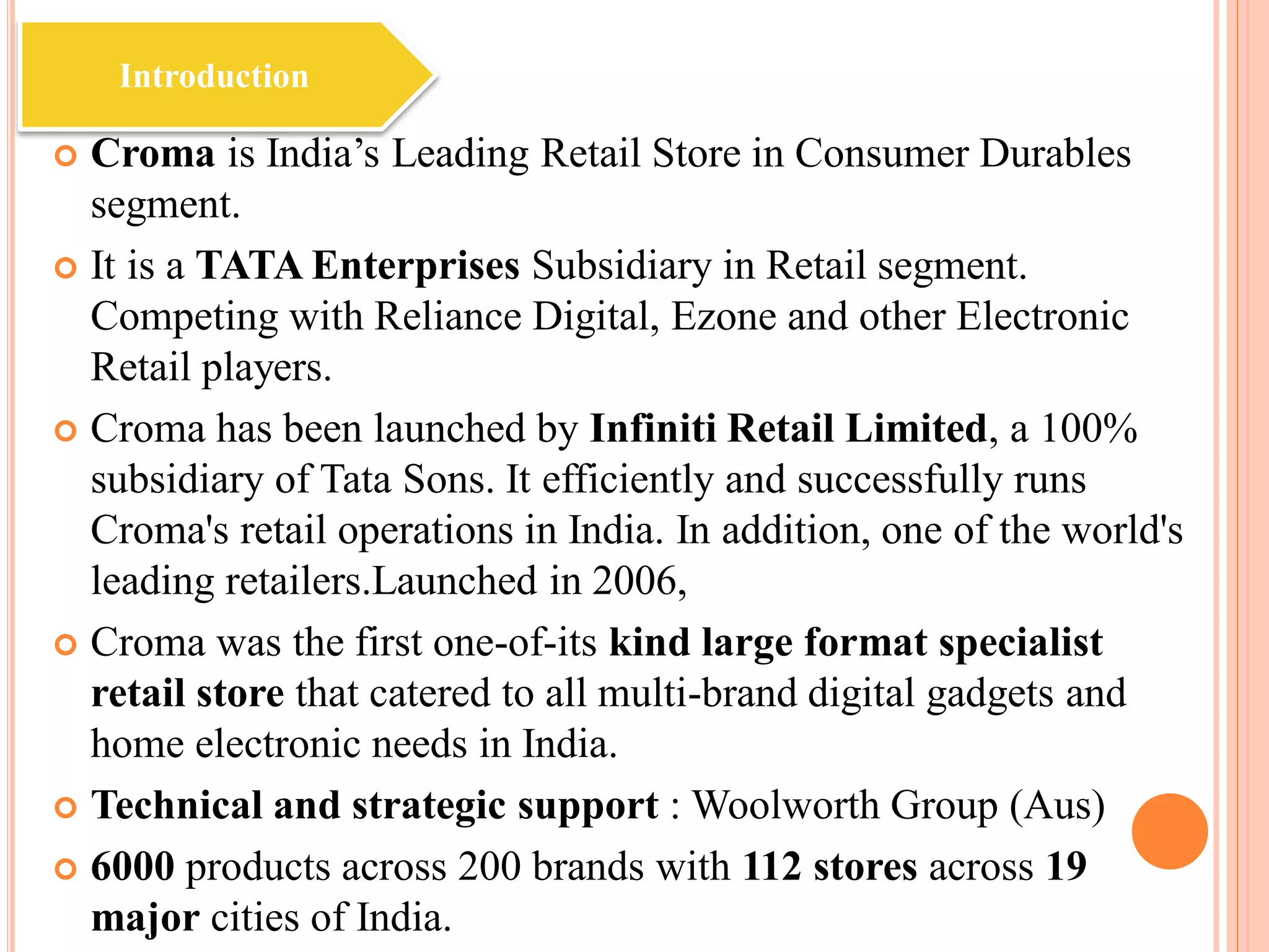 Croma- Retail Company Analysis | PDF