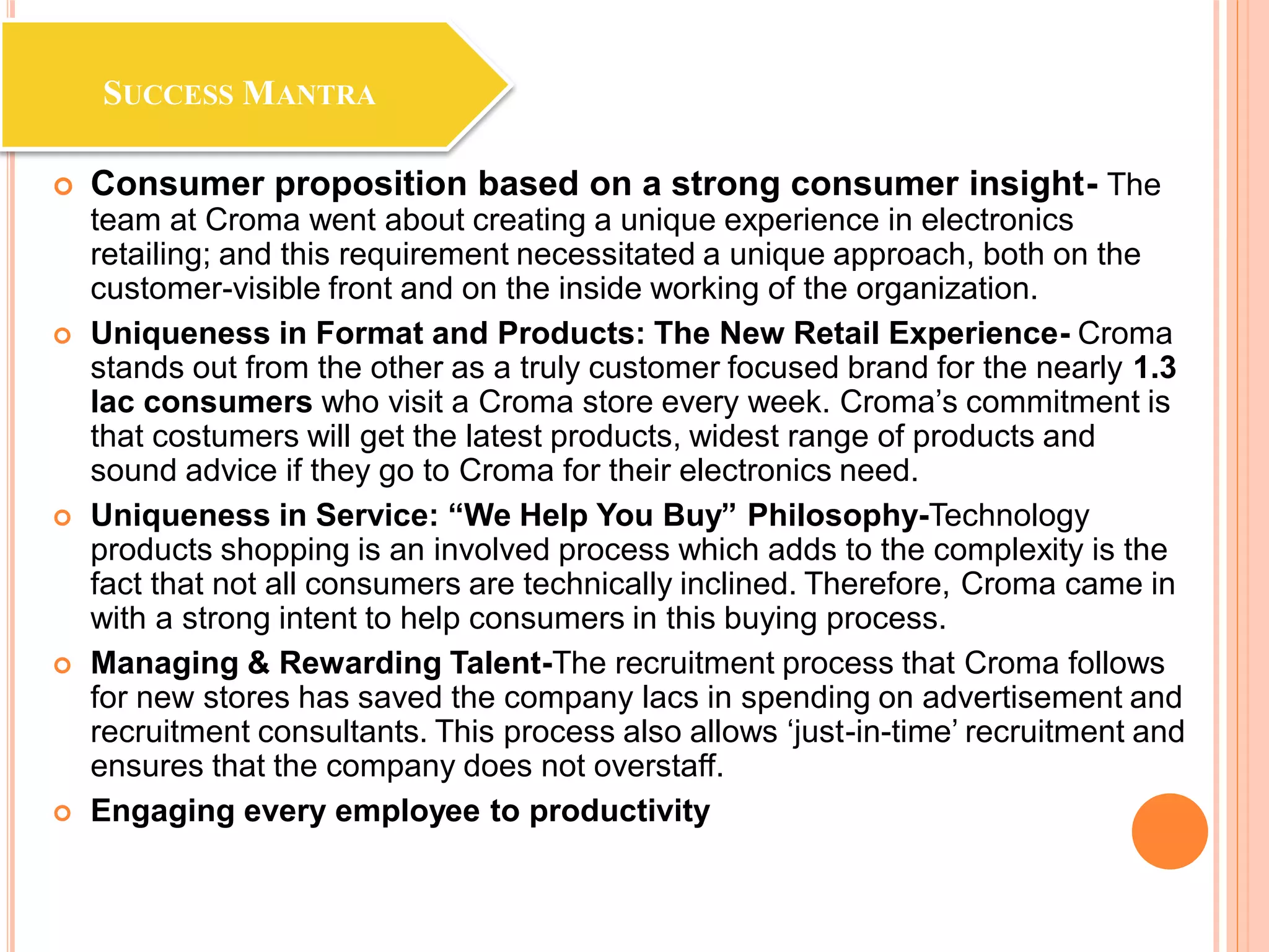 Croma- Retail Company Analysis | PDF