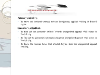 Attitude towards unorganized retailing | PPTX