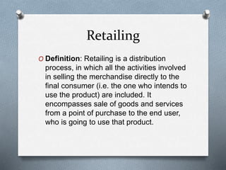 Retailing as a career by Aakash | PPTX