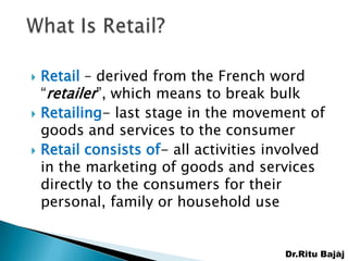 Opportunities in Retail Sector | PPTX