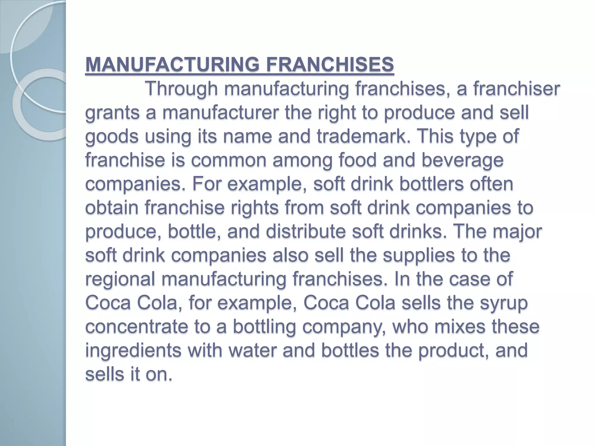 FRANCHISING & ITS TYPES | PPTX