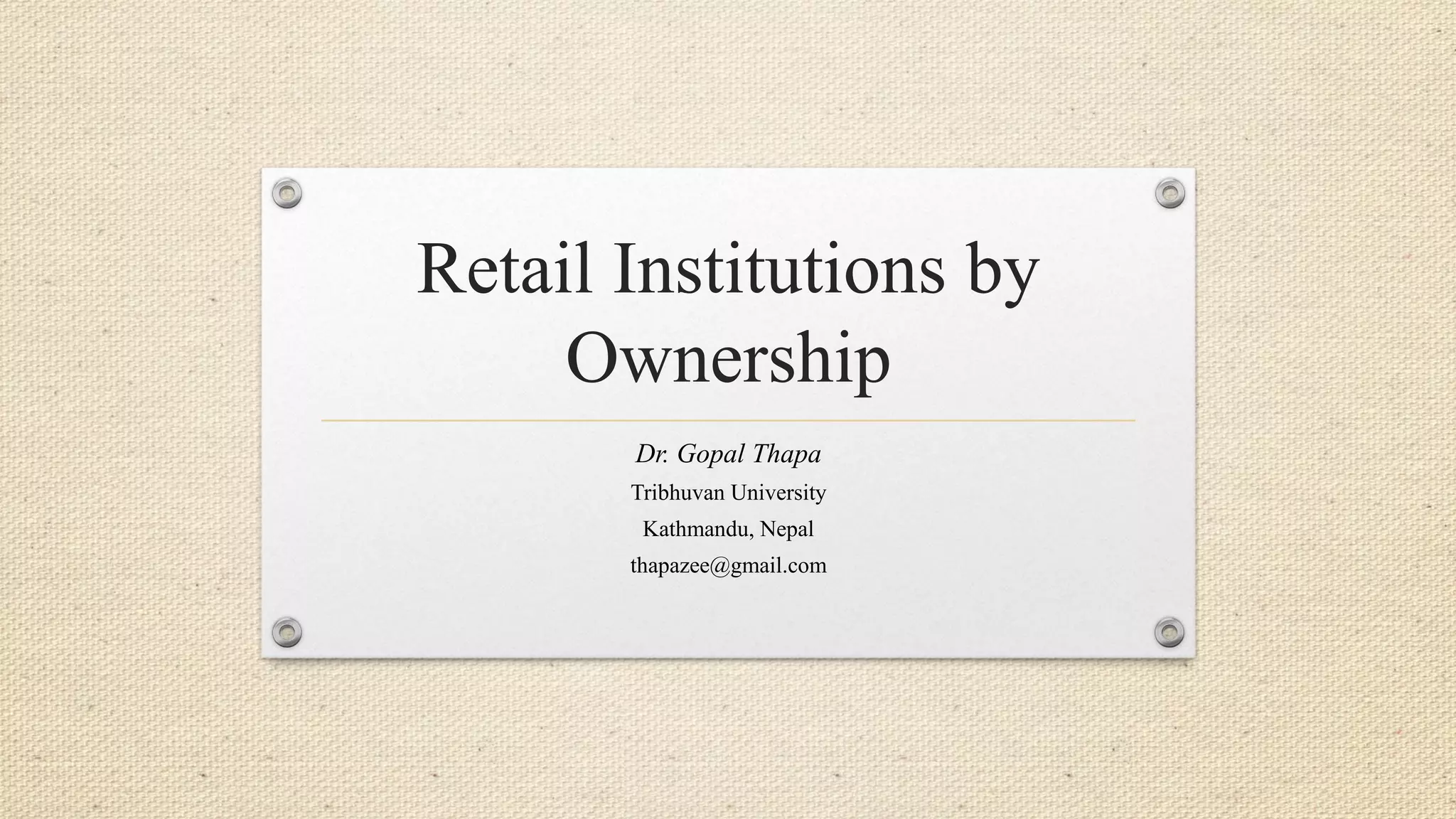 Retail institutions by ownership | PDF