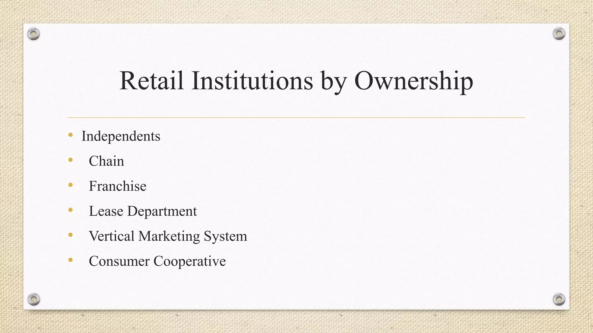 Retail institutions by ownership | PDF
