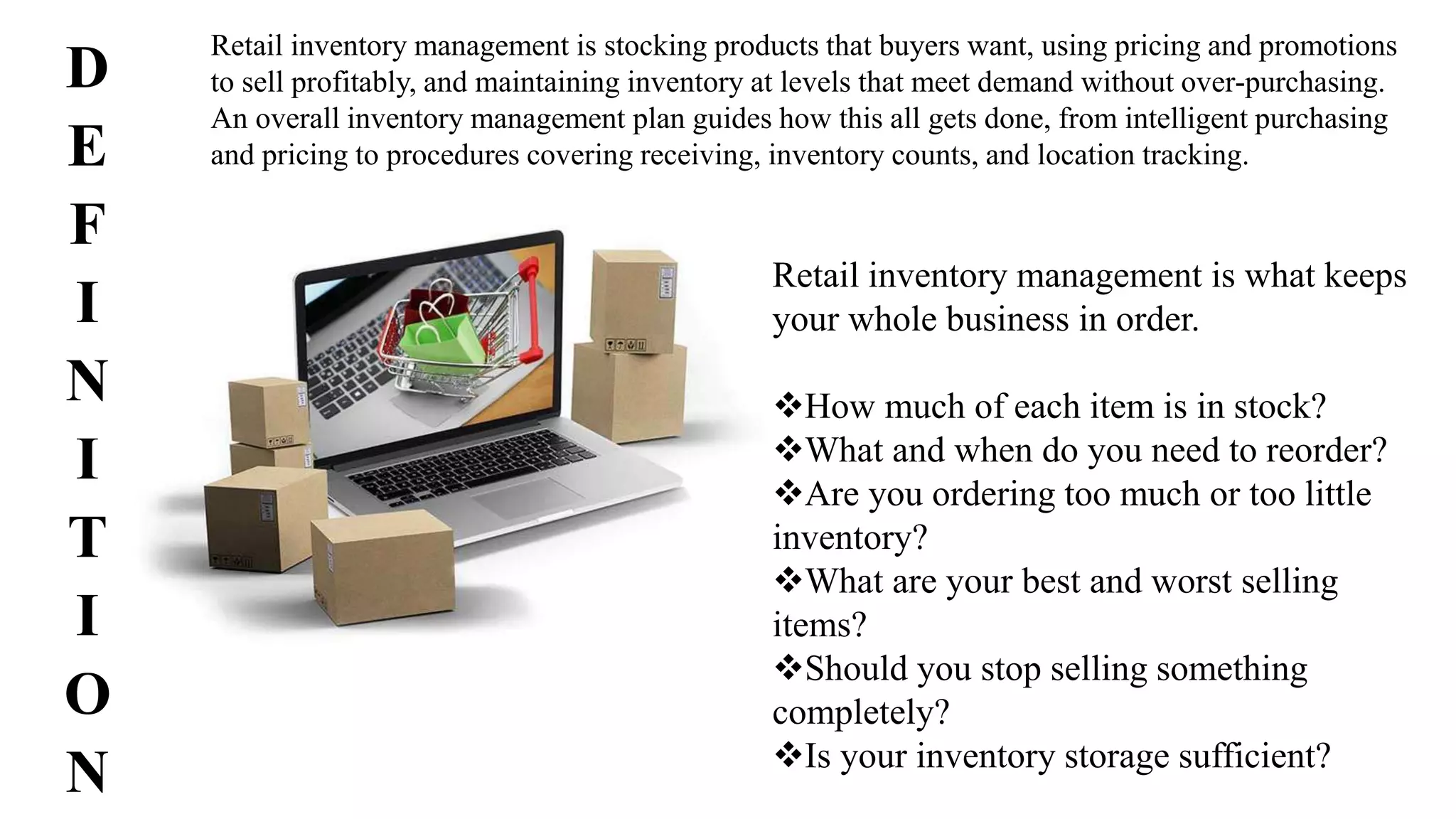 Retail inventory management | PPTX