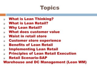 Retail Lean Management -Desktop Research | PPTX