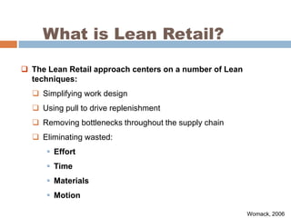 Retail Lean Management -Desktop Research | PPTX