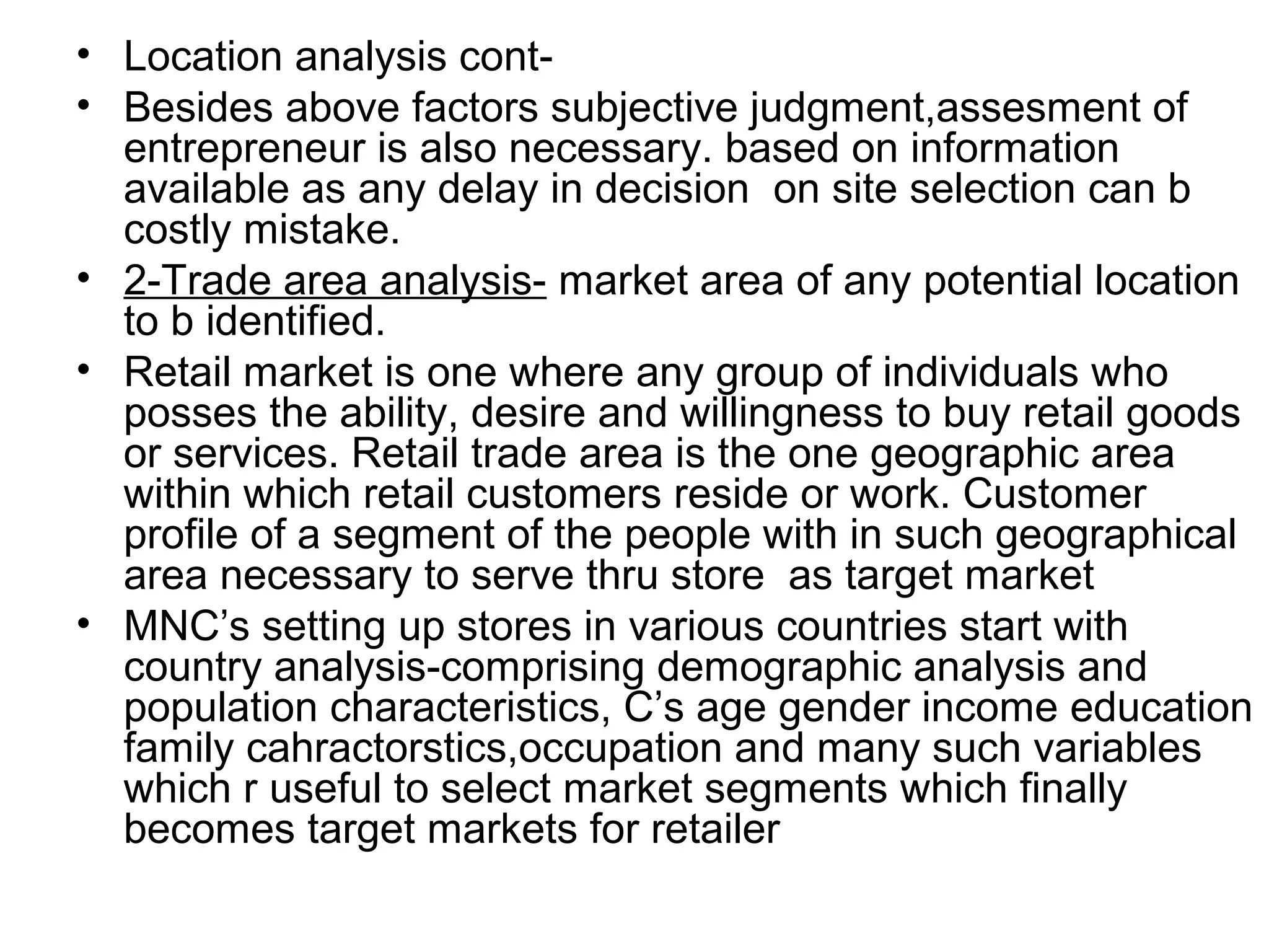 Retail location | PPT
