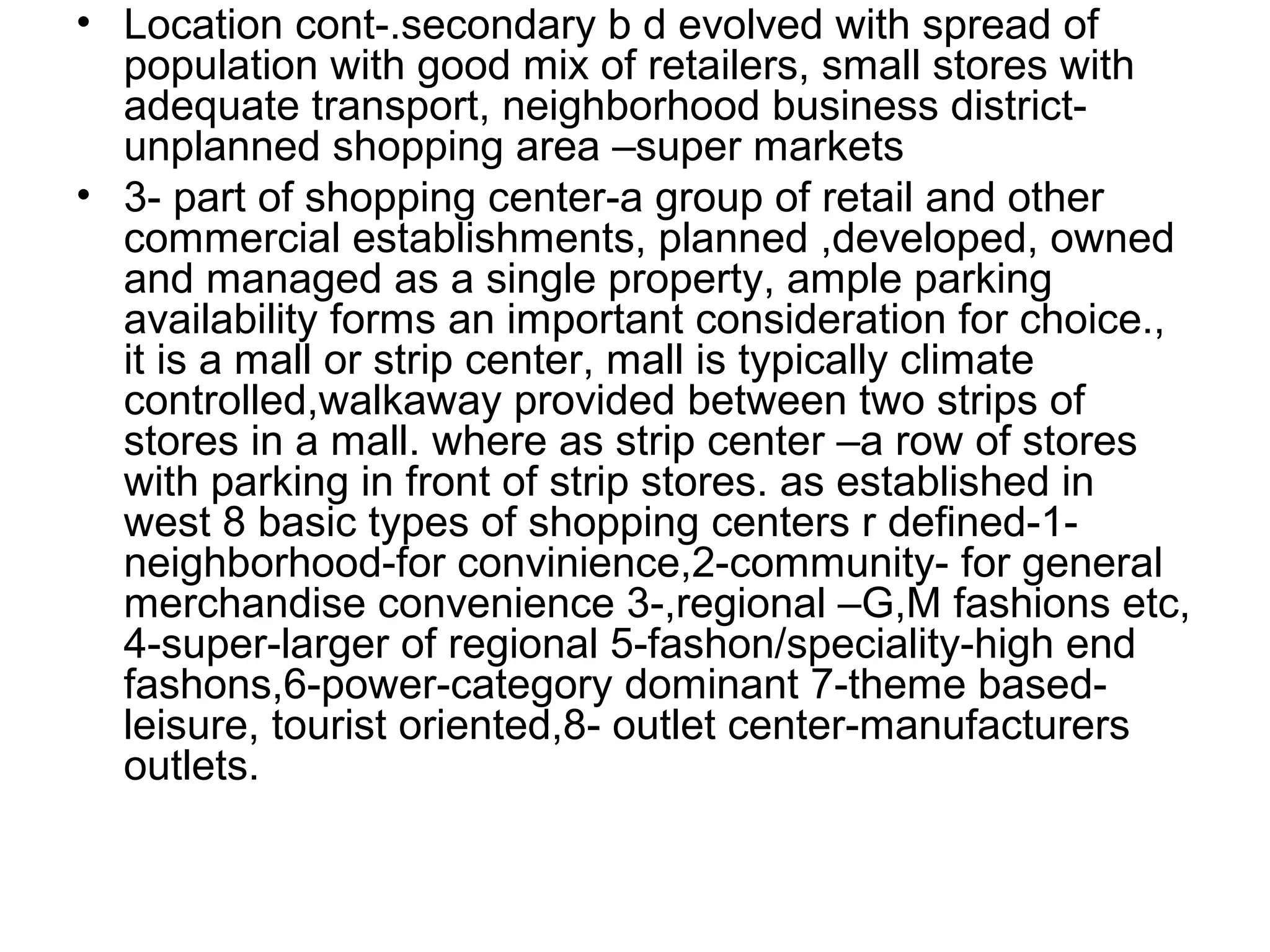 Retail location | PPT