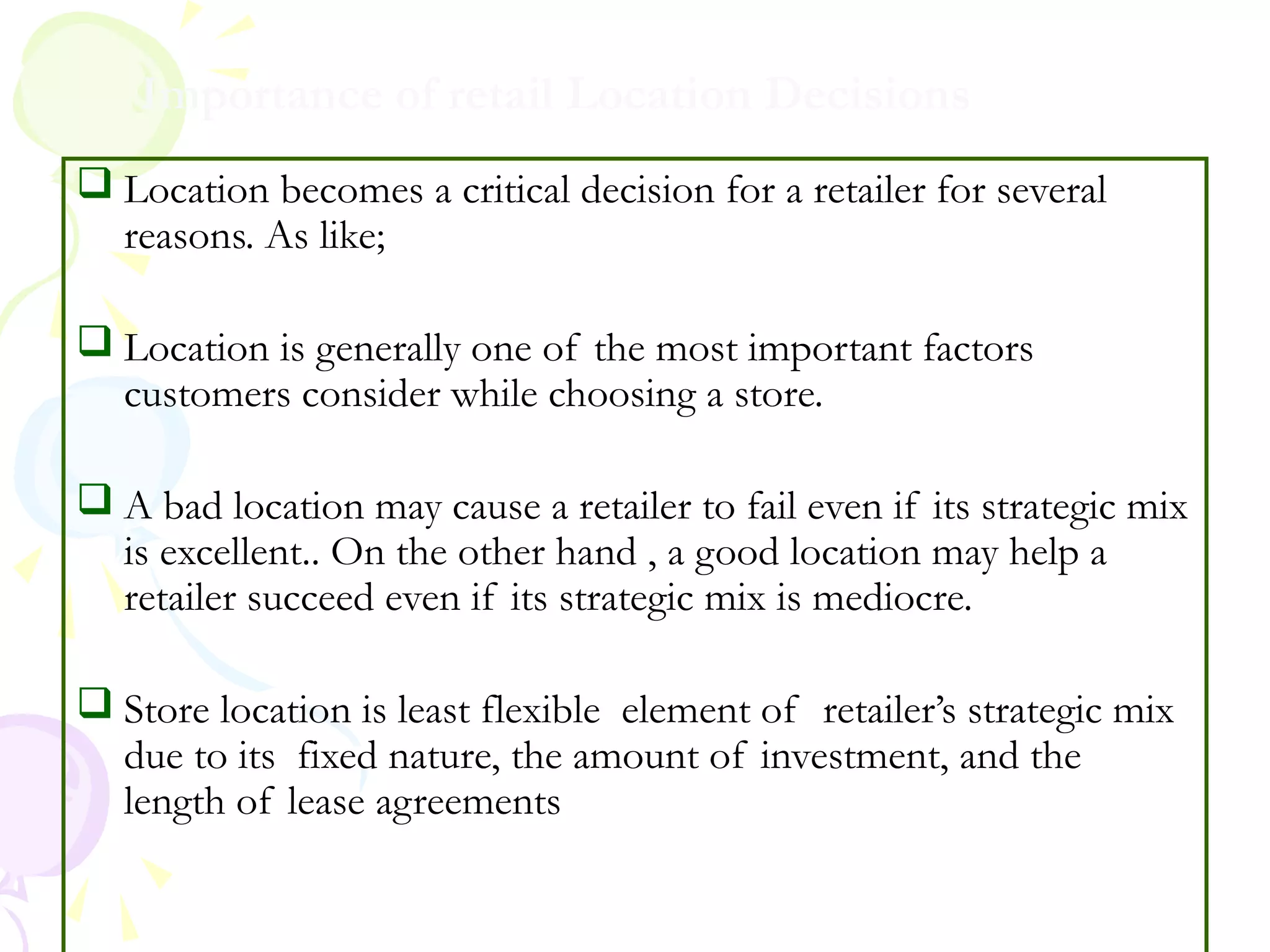 Retail location | PPT