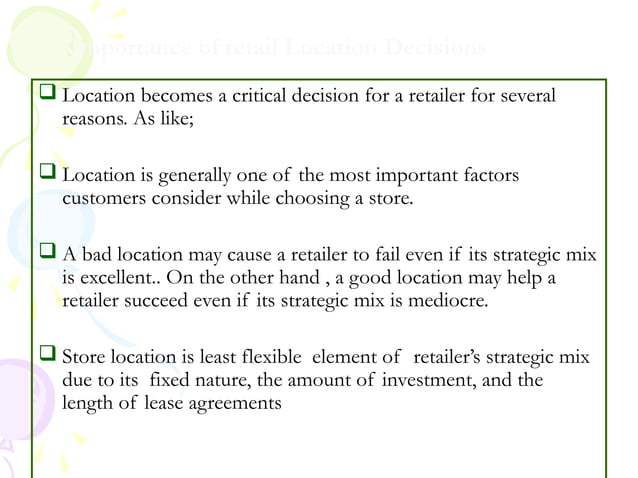 Retail location | PPT